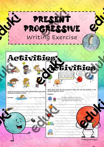 Present Progressive Writing Exercise Unterrichtsmaterial Im Fach present-progressive-writing-exercise-unterrichtsmaterial-im-fach