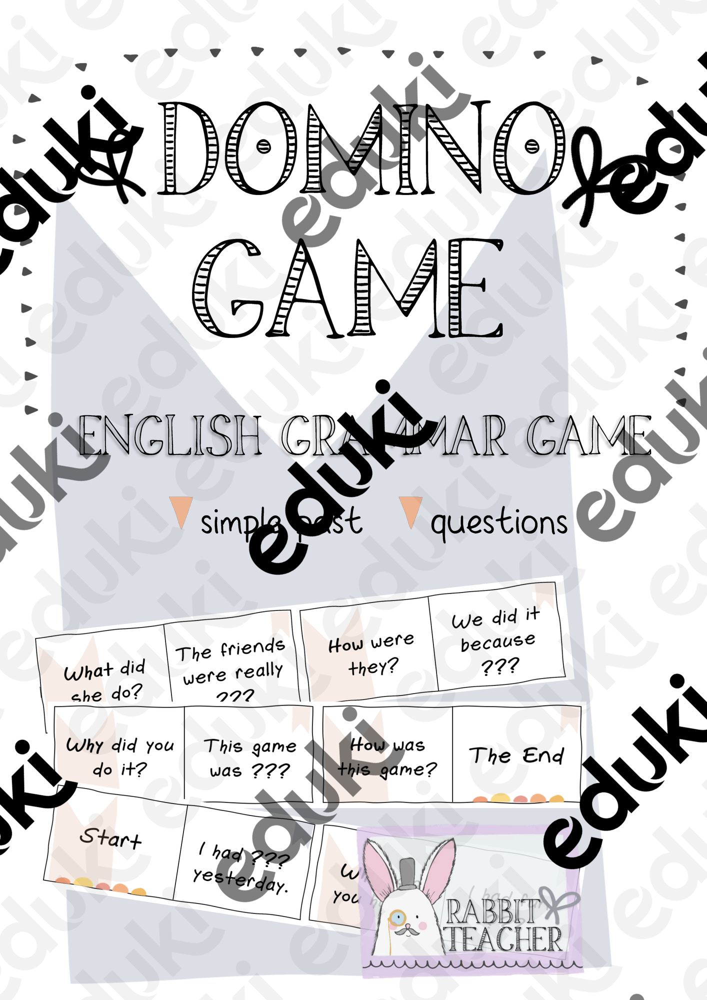 Domino: simple past (questions) – Unterrichtsmaterial im Fach Englisch