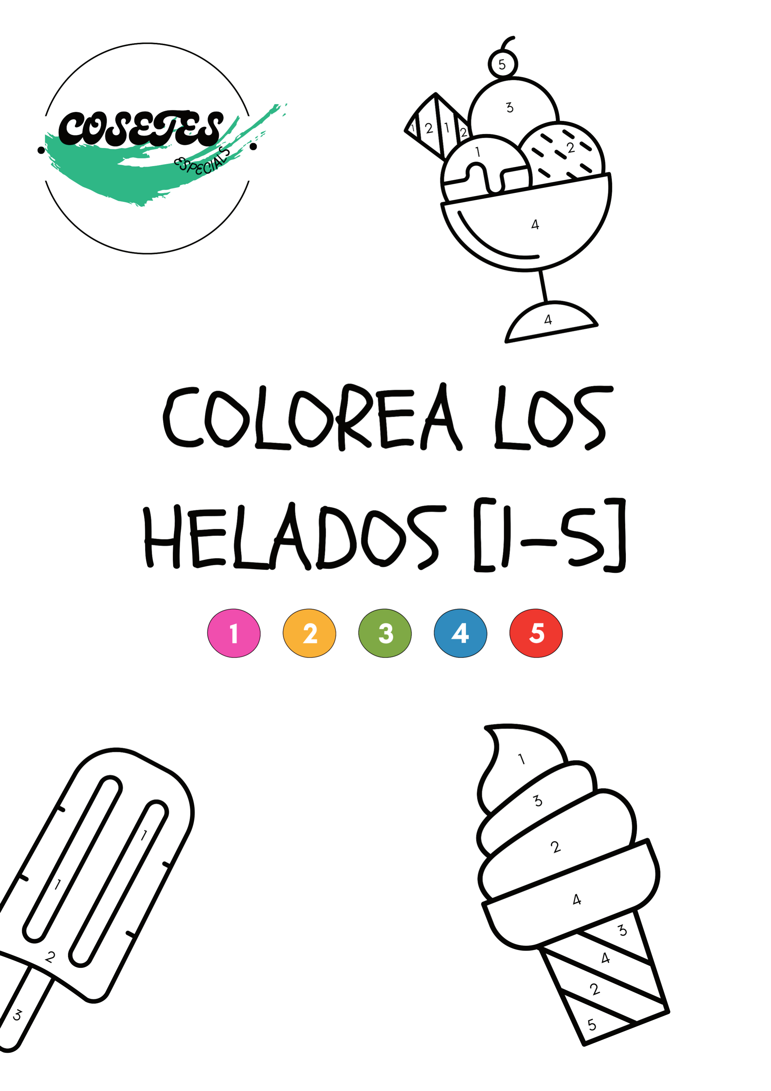 COLOREA LOS HELADOS - material de la siguiente asignatura Educación ...